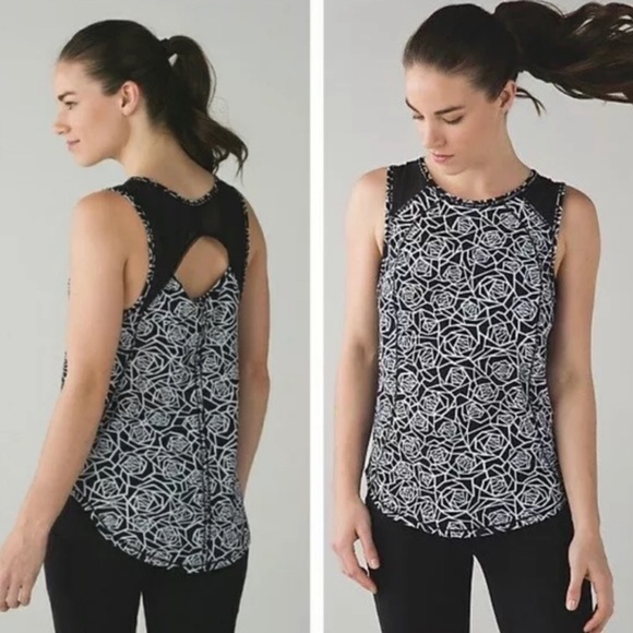 lululemon athletica | Tops | Lululemon Sculpt Mesh Back Posey Tank 6 ...